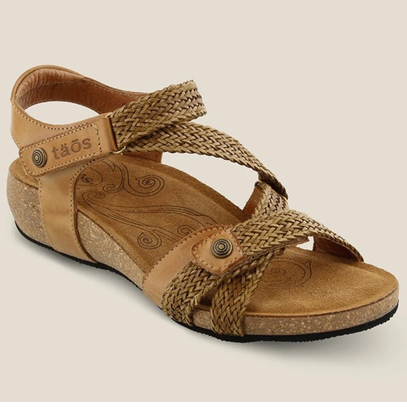 Taos Footwear | Shoes | Taos Trulie Woven Leather Strappy Sandals Camel ...